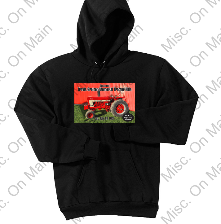 Gildan Hooded Sweatshirt w/ Travis Greiner Memorial Ride 2024 Printing