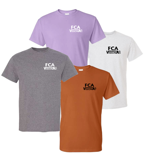 Gildan Unisex Short Sleeve T-Shirts w/ Custom FCA Printing Logo